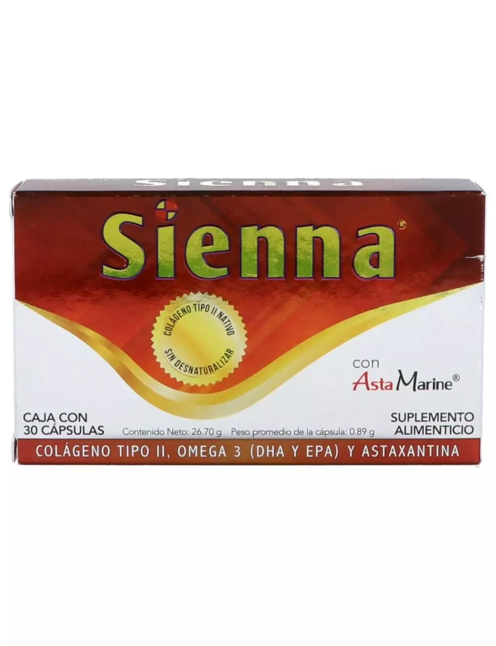 Sienna® - 30 Cápsulas | Colágeno Tipo II + Omega 3 | ELEA | Suplemento