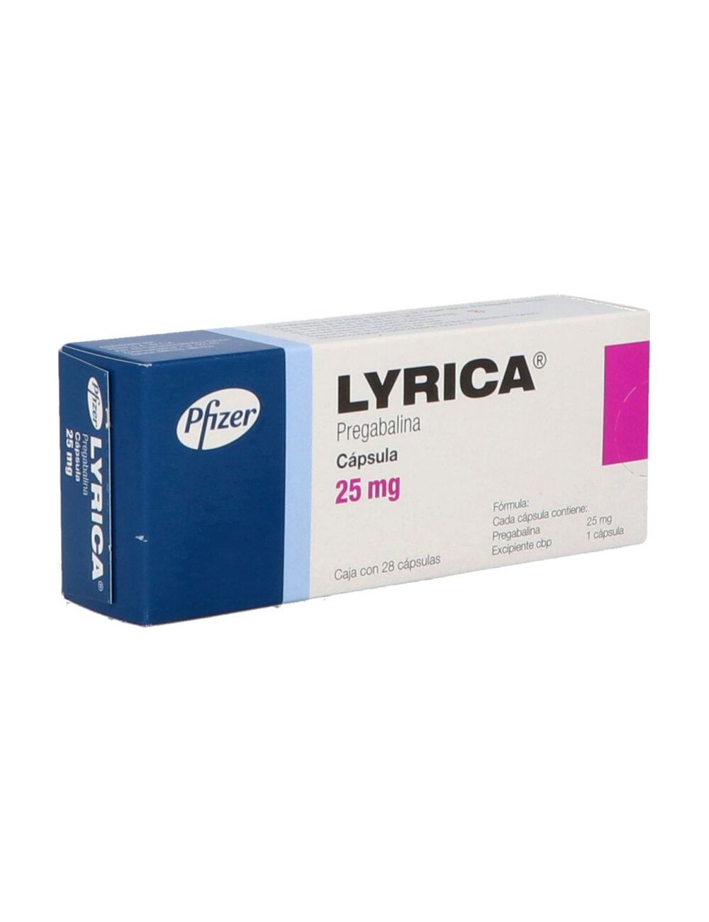 Precio Lyrica 25 mg con 28 cápsulas | Farmalisto MX