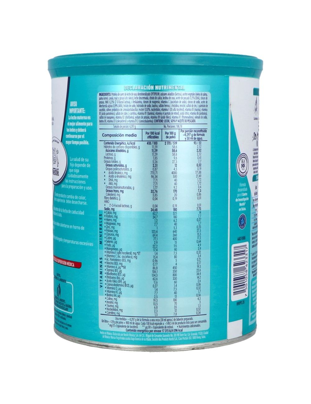 Precio Nan 1 optipro de 0 a 6 meses lata con 800 g | Farmalisto MX