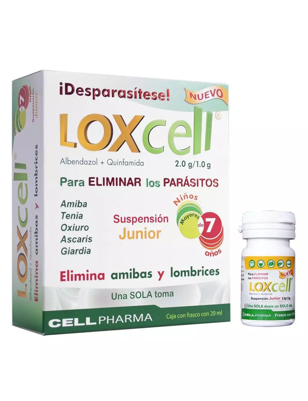 Precio Loxcell suspensión junior 20 ml | Farmalisto MX